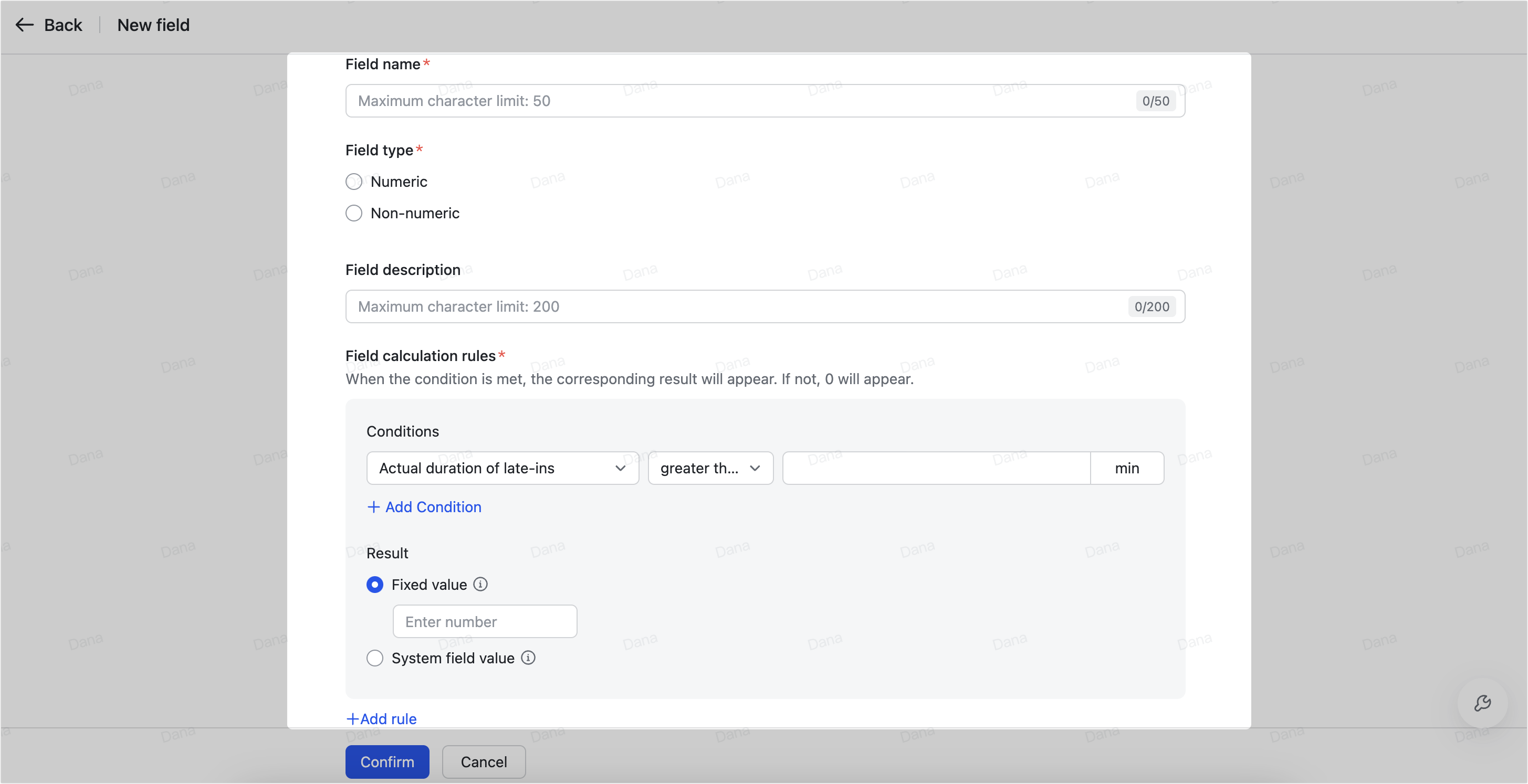 Admin | Manage fields for Attendance
