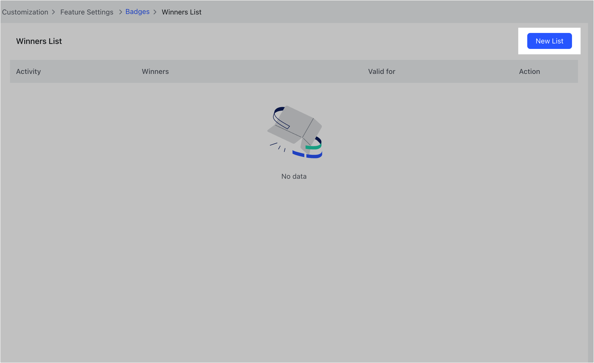 Admin | Upload and manage badges