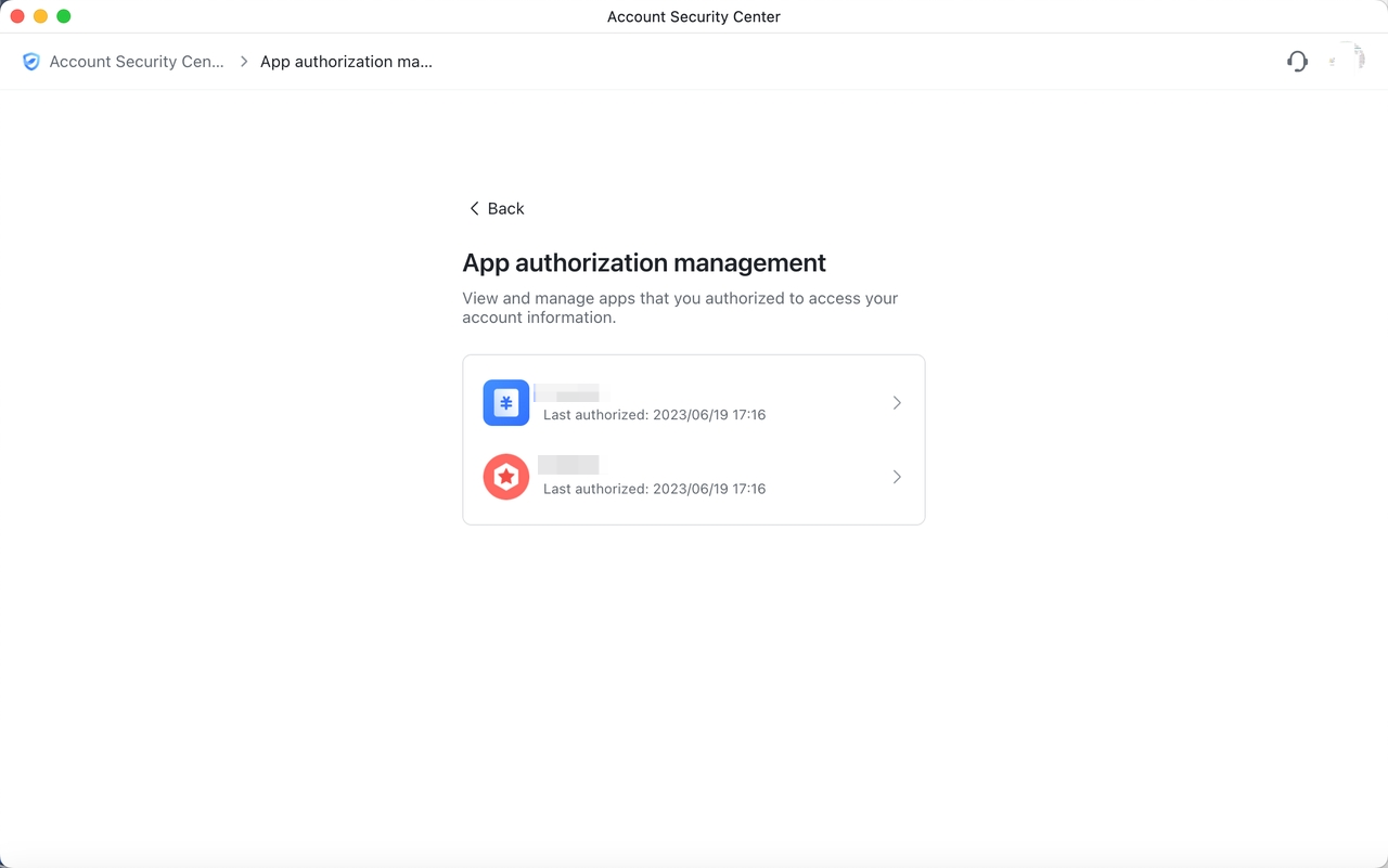 Revoke app authorization