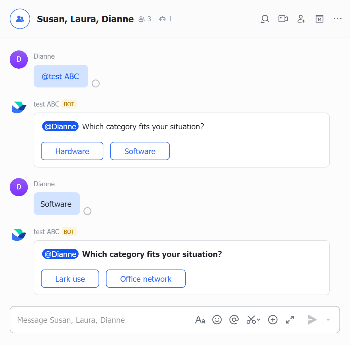 Use Help Desk bots in group chats