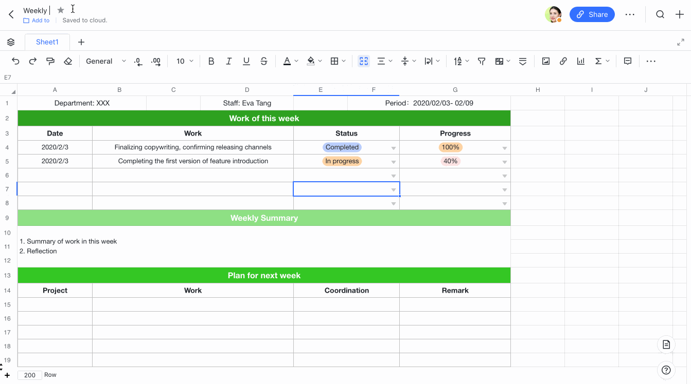 Edit the title of a spreadsheet