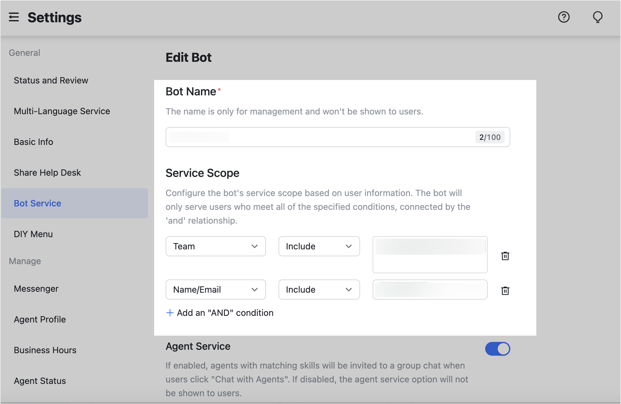 Set up the Help Desk bot